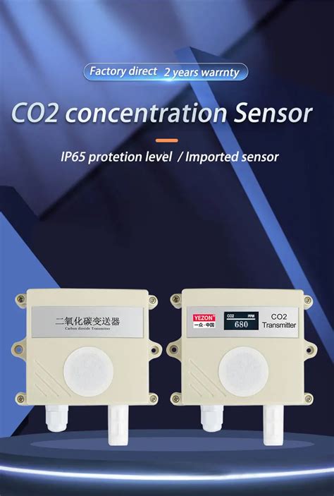 Rs485 Co2 Sensor Meters 4 20ma 0 5v 0 10v Air Quality Environment