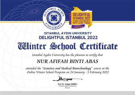Pdf Certificate For Winter School Genetics And Medical Biotechnology Course