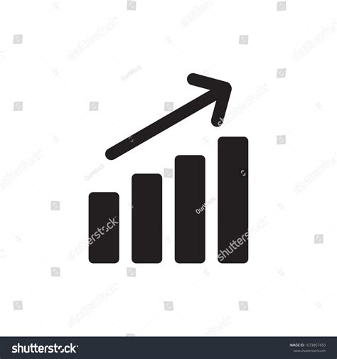 Graph Icon Increase Chart Icon Stock Vector Royalty Free 1673857450