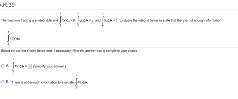 Solved R The Functions F And G Are Integrable And Chegg