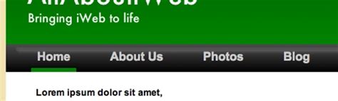 10 inspirational nav bars in iweb all about iweb