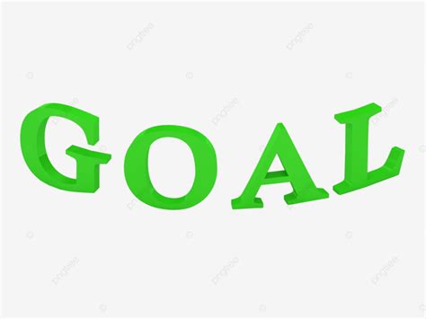 Goal Sign With Green Letters Ball Circle Inspiration Game Png