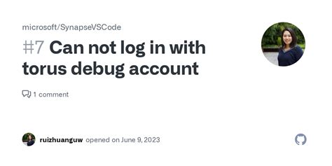 can not log in with torus debug account · issue 7 · microsoft