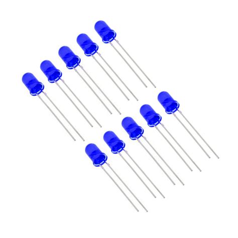Led 5mm Diff Blue 28 32v 460 470nm 20ma 10pc Sa Buyall