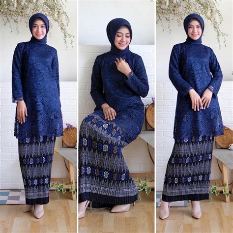 Jual Atasan Dan Rok Kebaya Tunik Set Set Kebaya Brukat Tunik Rinjani