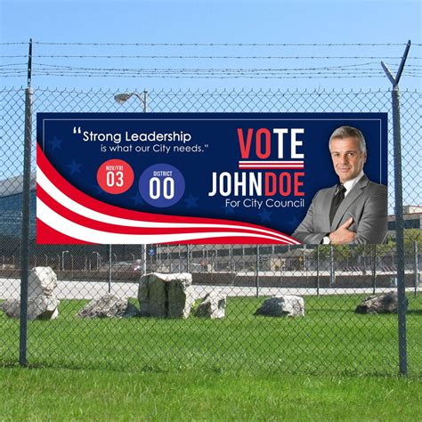 Election Campaign Banner Custom Political Poster Campaign Banner