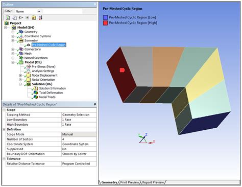 15 1 3 1 Pre Meshed Cyclic Symmetry