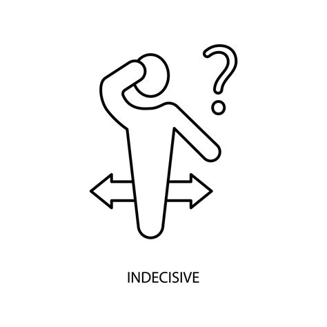 Indecisive Concept Line Icon Simple Element Illustration Indecisive Concept Outline Symbol