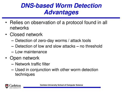 Dns Based Detection Of Computer Worms In An Enterprise Environment Ppt Download