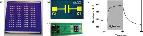 A Photograph Of Array Of Metal On Rgo Sensor Devices B Photograph