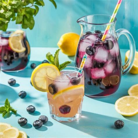 Blueberry Lemonade Delight Mocktail Recipe Thirsty Tales