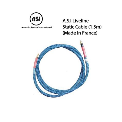 A S I AcousticLiveline Static Cable 1 5m Made In France CMY