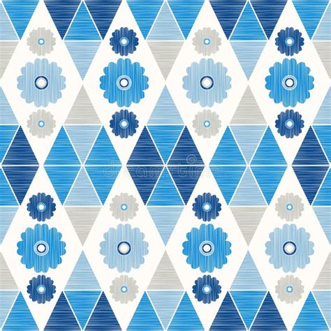 Aztec Elements With Decorative Flowers Design With Manual Hatching