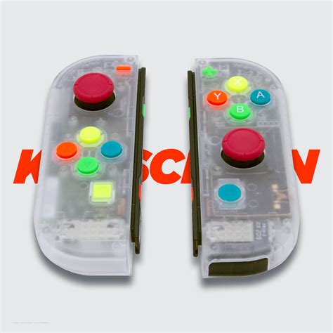 Clear Neon Quartz Nintendo Switch Joy Cons Killscreen
