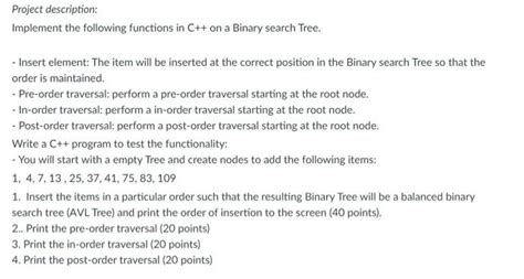 Solved Implement The Following Functions In C On A Binary Chegg Com
