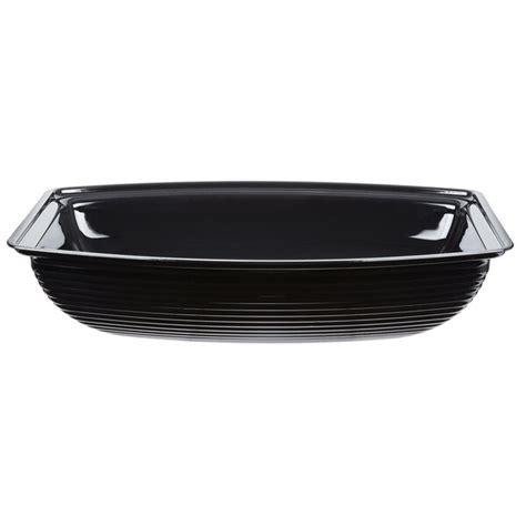 Cambro Rsb1419cw110 12 Qt Black Camwear Rectangular Ribbed Bowl