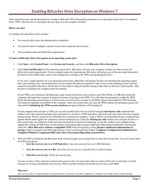 Enabling Bitlocker Drive Encryption On Windows 7 Docslib