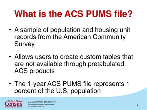ppt introduction to the public use microdata sample pums file from