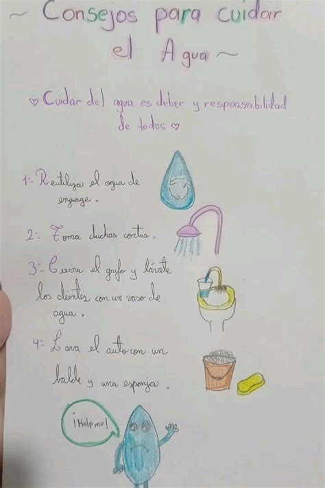 Afiche Sobre El Cuidado Del Agua Matemáticas De Primer Grado Cuidado