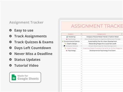 Assignment Tracker Youplanners