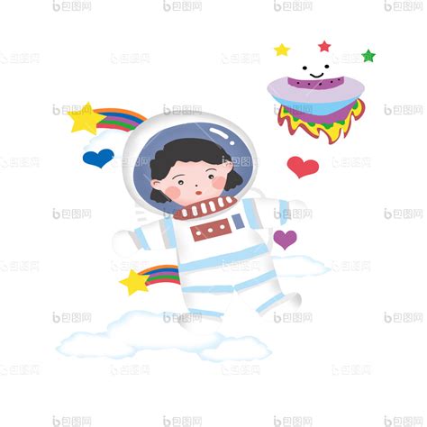 卡通飞行员元素小动画动图下载 包图网