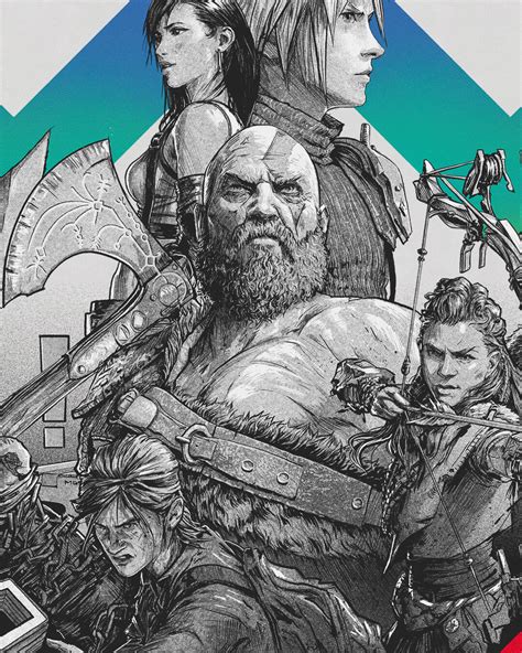 Tifa Lockhart Cloud Strife Kratos Ellie And Aloy Final Fantasy And