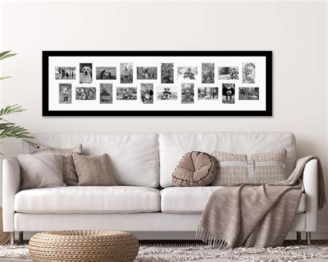 Large Panoramic Multi Photo Picture Frame Holds 20 Photos Multi