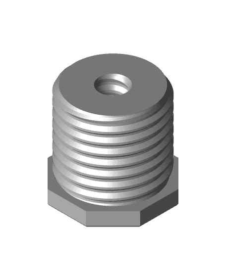 20 Mm Big Thread Flat Push Fit Head Small Thread Hole Bolt 3d Model By Multiboard On Thangs