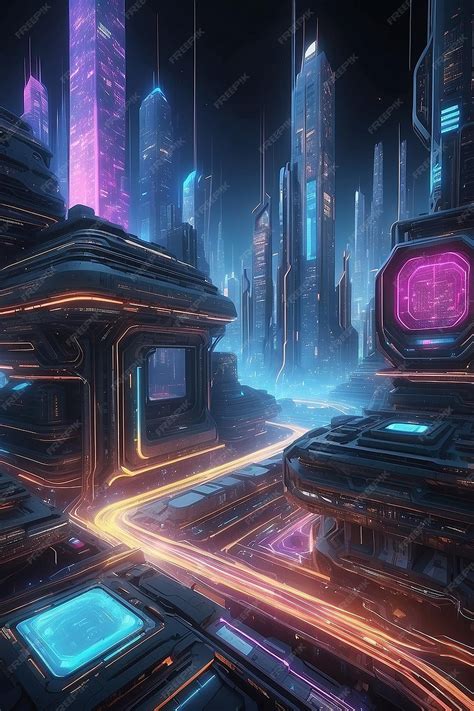 Premium Photo Futuristic Data Stream 3d Illustration Data Transfer