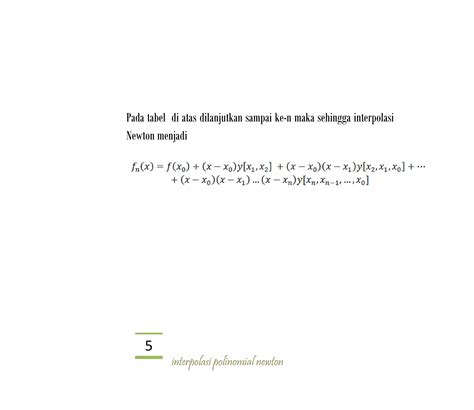 Interpolasi Newton Pdf