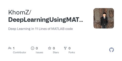 Github Khomz Deeplearningusingmatlab Deep Learning In Lines Of Matlab Code