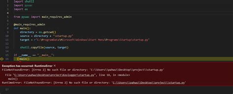 I Cant Get The App To Go To The Startup Folder Via Python Stack Overflow