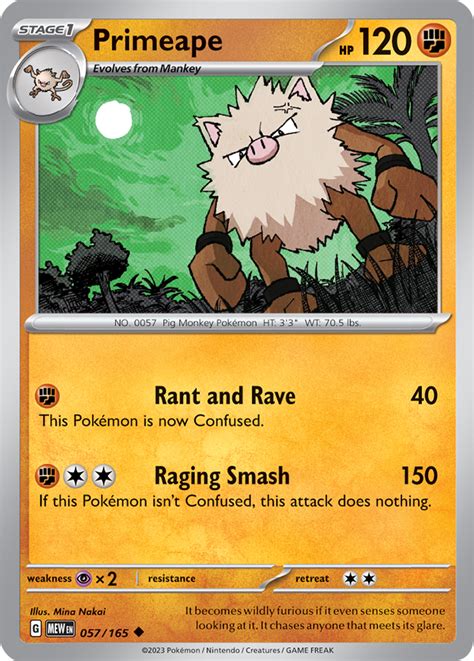 Primeape 151 57 Bulbapedia The Community Driven Pokémon Encyclopedia
