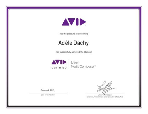 Avid Media Composer Certificate Ad By Adèle Dachy Issuu