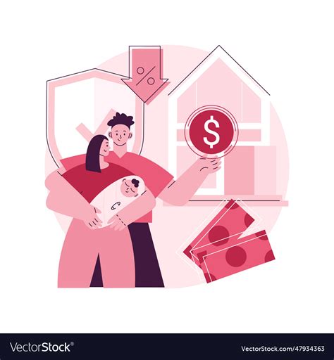 Mortgage Relief Program Abstract Concept Vector Image