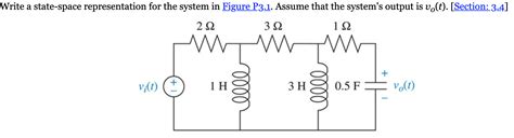 Solved Write A State Space Representation For The System In
