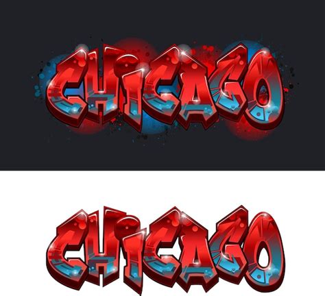 Premium Vector A Cool Genuine Wildstyle Graffiti Name Design Chicago