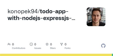 Github Konopek94todo App With Nodejs Expressjs Mongodb Vuejs