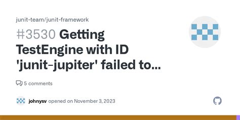 Getting Testengine With Id Junit Jupiter Failed To Discover Tests