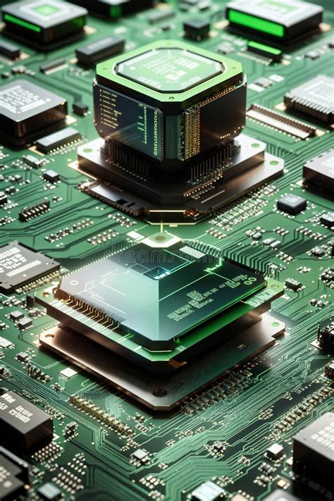 Close Up View Of A Modern Gpu Card With Circuit And Connections 3d