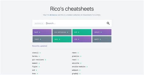 Sasan Razghandi On Linkedin Devhints — Tldr For Developer Documentation