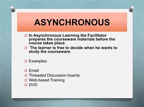 Synchronous And Asynchronous Learning Ppt