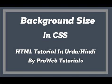 Background Size In CSS YouTube
