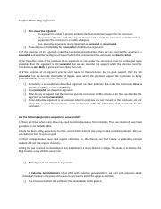 Chapter Evaluating Arguments Chapter Evaluating Arguments Non Deductive Argument An