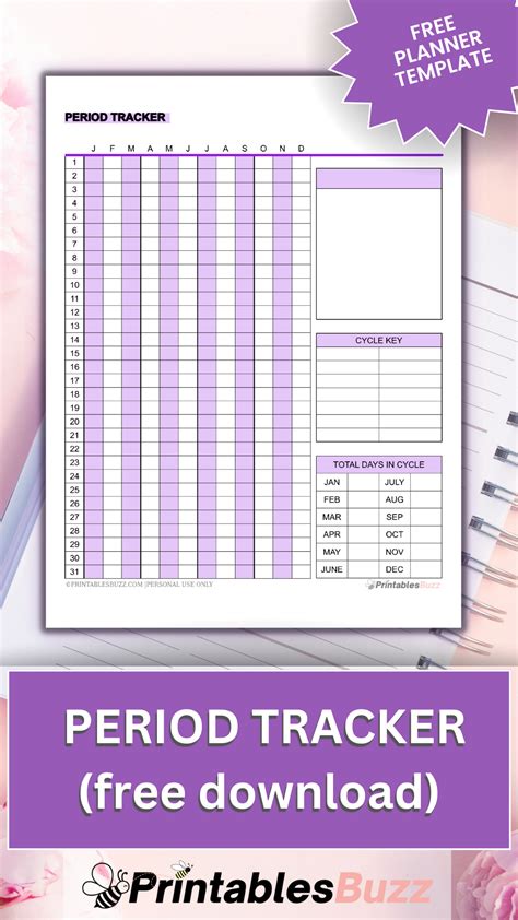 Period Tracker Printable Pdf Printable Templatesperiod Calendar Printable