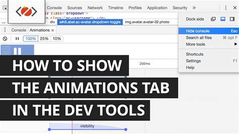 How To Show The Animations Tab In The Dev Tools Youtube