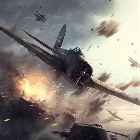 Premium Photo Plane Dodging Bullets As It Nearly Hits The Ground