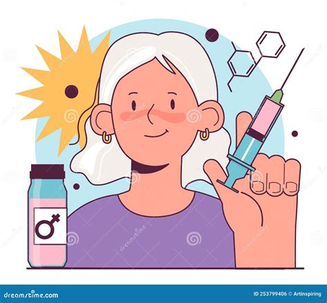 Hrt Or Hormone Replacement Therapy Acronym Vector Illustration With