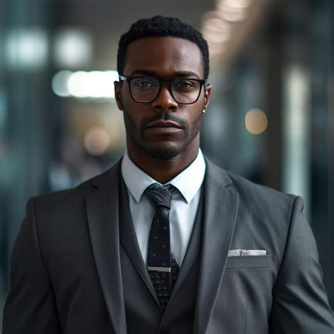 Premium Ai Image A Man In A Suit And Tie Is Wearing Glasses