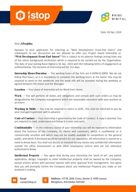 Poojitha Jurakala On Linkedin Internship Learning Growth 1stop